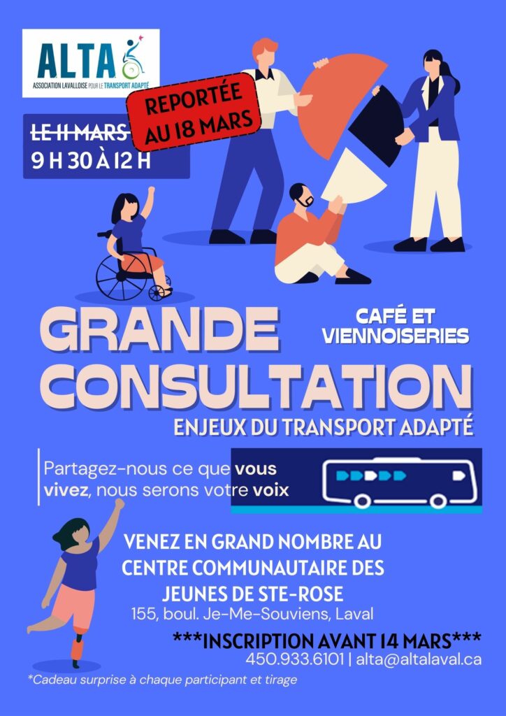 Grande consultation sur les enjeux en transport adapté - La Table ...